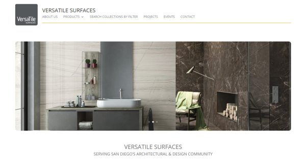 Interior Design Wordpress Website (Versatile Surfaces) | SCRIBACEOUS.COM